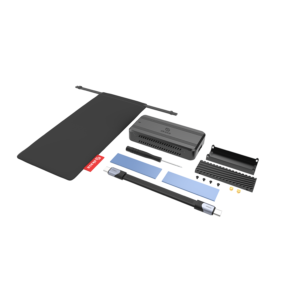 USB4 40Gbps To M 2 PCIe NVMe SSD Aluminium Enclosure Akasa Thermal