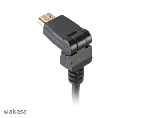 Swivel head High Speed HDMI™ cable with Ethernet | Akasa Thermal Solution