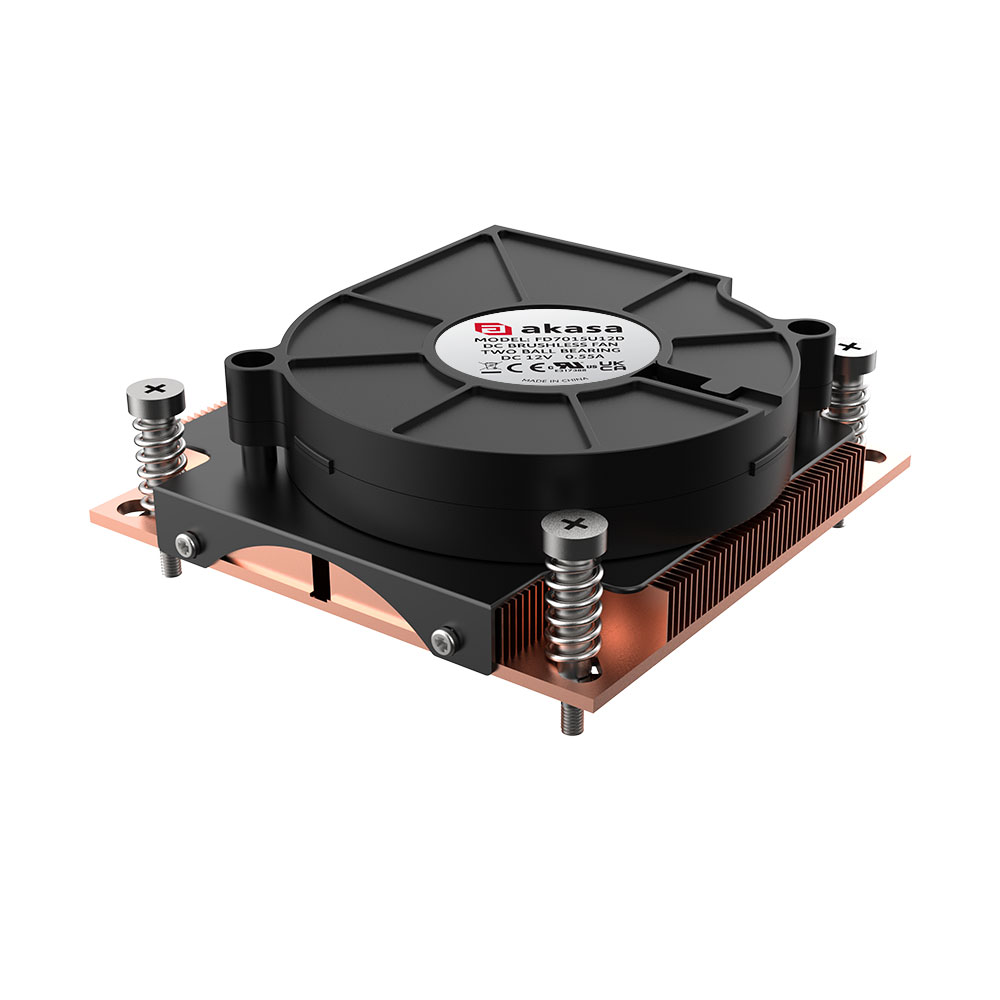 Intel Low Profile CPU Cooler With Side Blower Fan Akasa Thermal Solution Intel Low Profile CPU Cooler With Side Blower Fan Akasa Thermal Solution